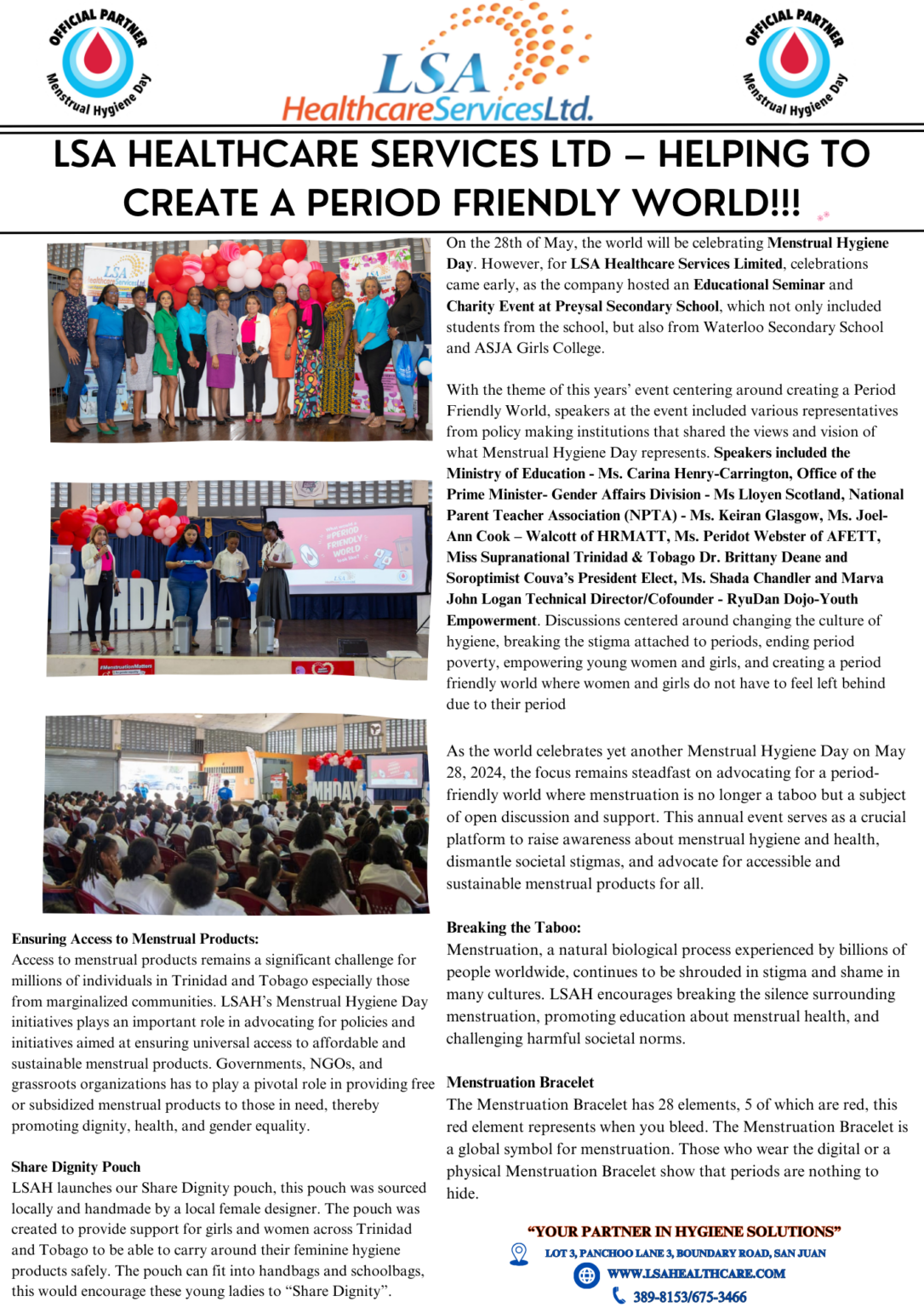 Helping to Create a Period Friendly World - LSA Healthcare